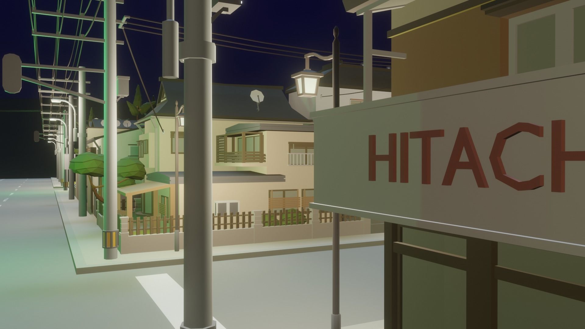 3D model Low poly japanese town VR / AR / low-poly | CGTrader