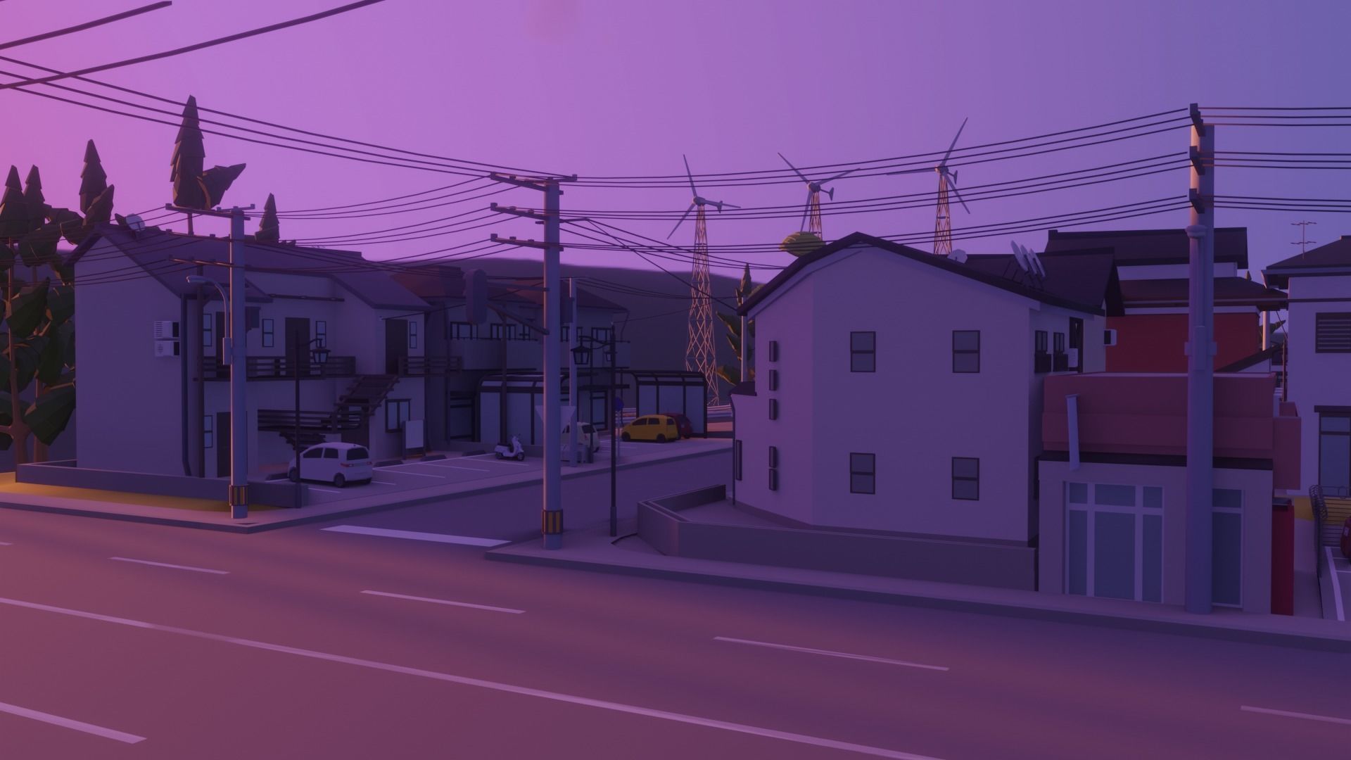 3D model Low poly japanese town VR / AR / low-poly | CGTrader