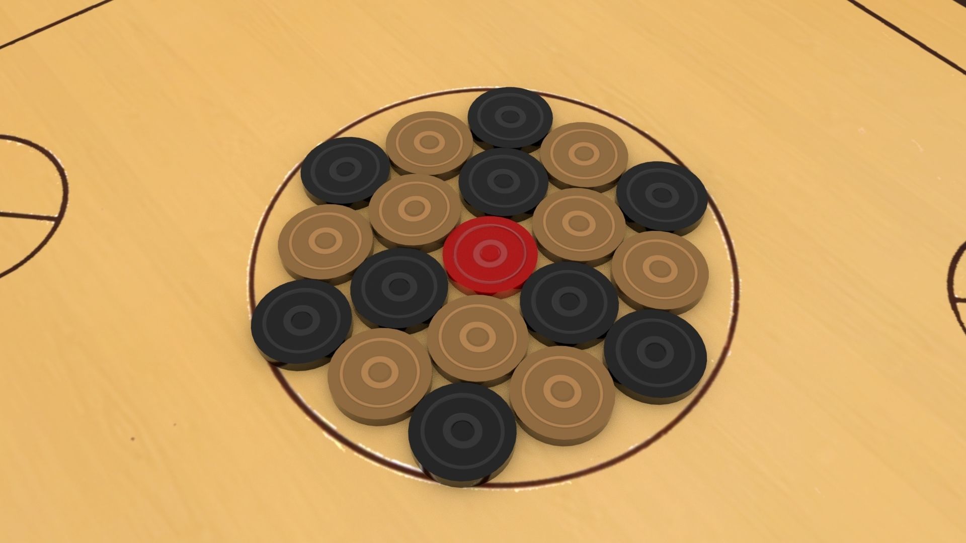 3D model Carrom circle VR / AR / low-poly | CGTrader