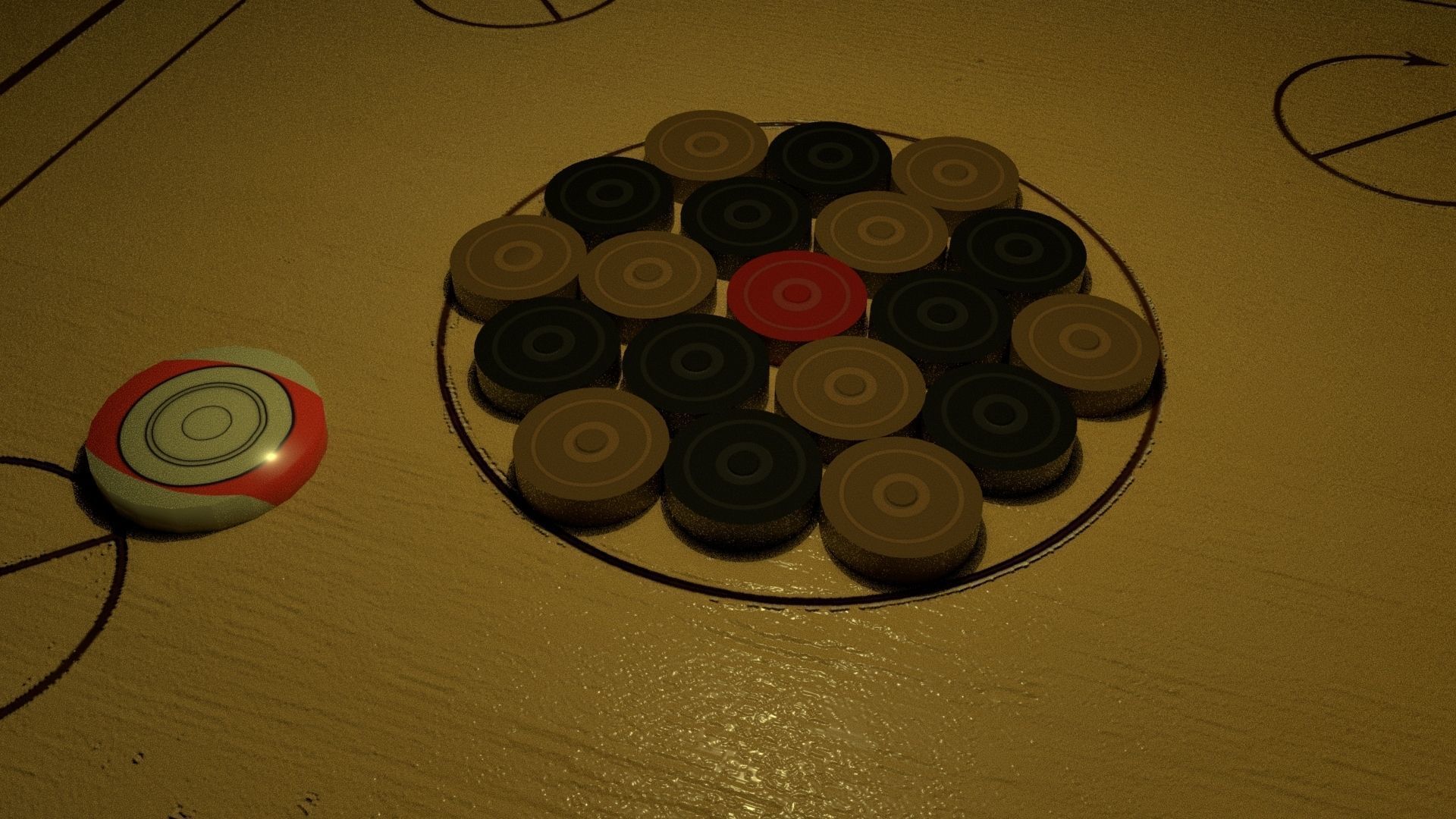 3D model Carrom circle VR / AR / low-poly | CGTrader