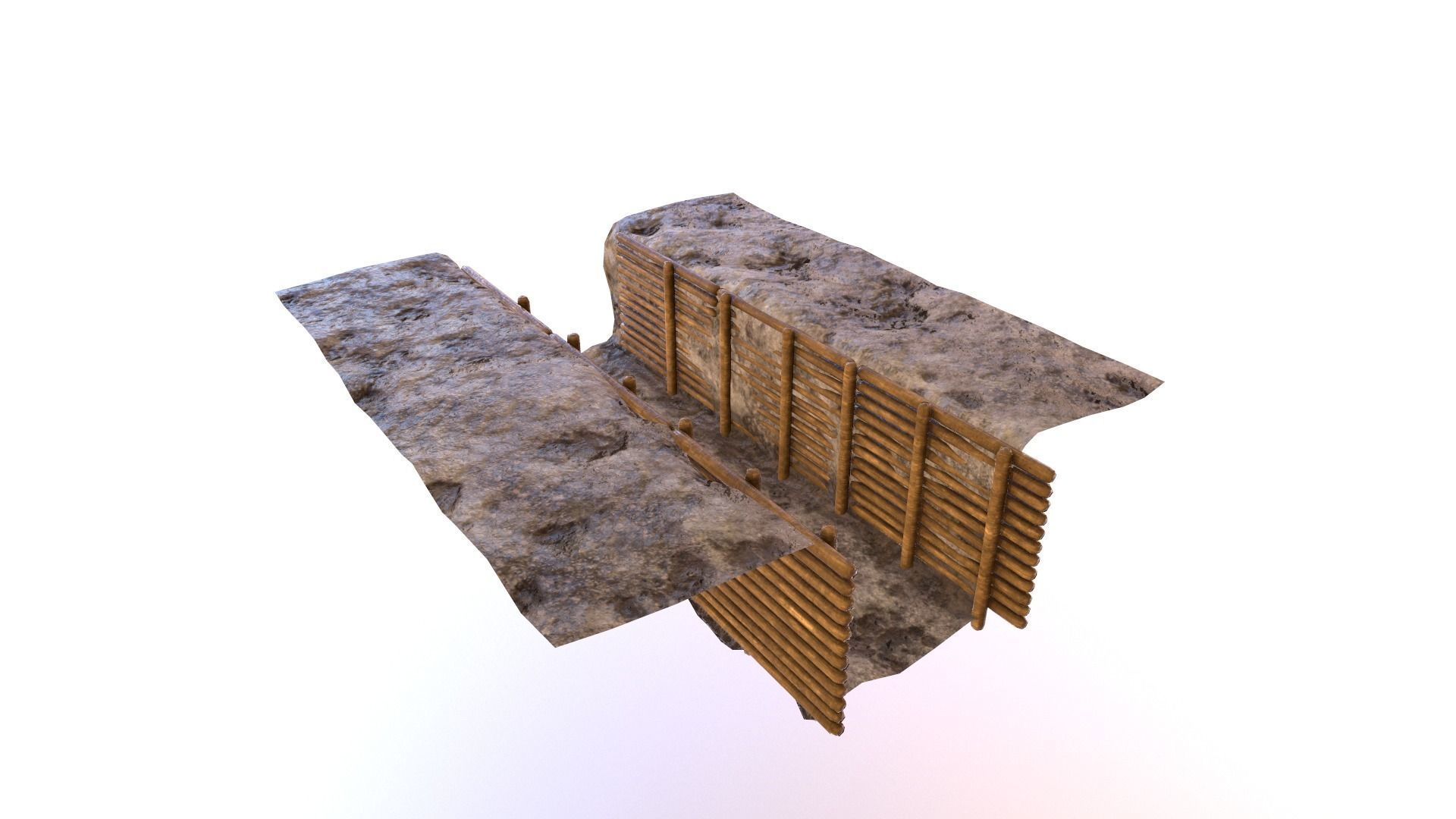 3D model ww1 trench VR / AR / low-poly | CGTrader