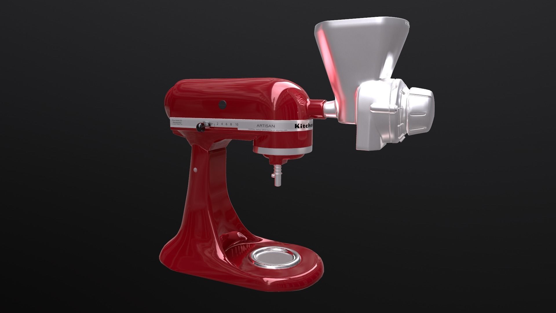 3D model Grain Mill Stand Mixer Attachment VR / AR / low-poly | CGTrader