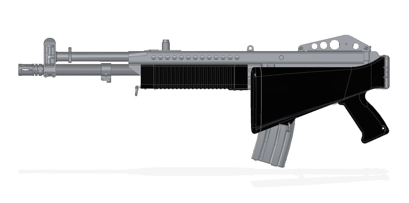 Stoner 63 carbine 3D model | CGTrader