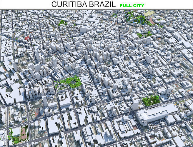 3D model Curitiba City Brazil VR / AR / low-poly | CGTrader