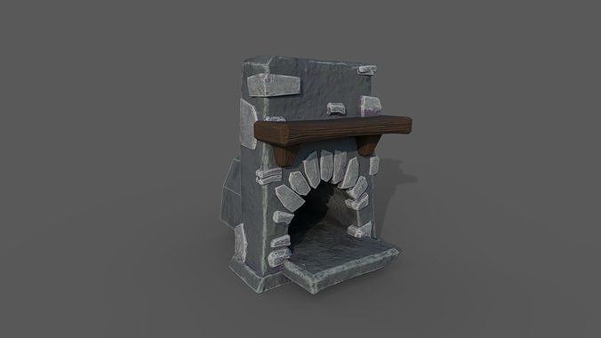 3D model Stylized Fireplace VR / AR / low-poly | CGTrader
