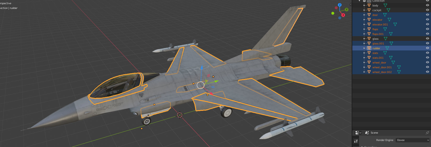 3D model F16 Fighter VR / AR / low-poly | CGTrader