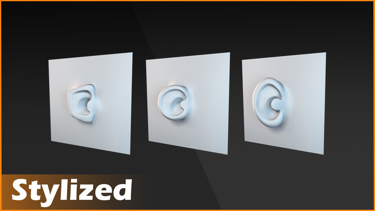 Ear 9 Stylized VDM Brush 3D model | CGTrader