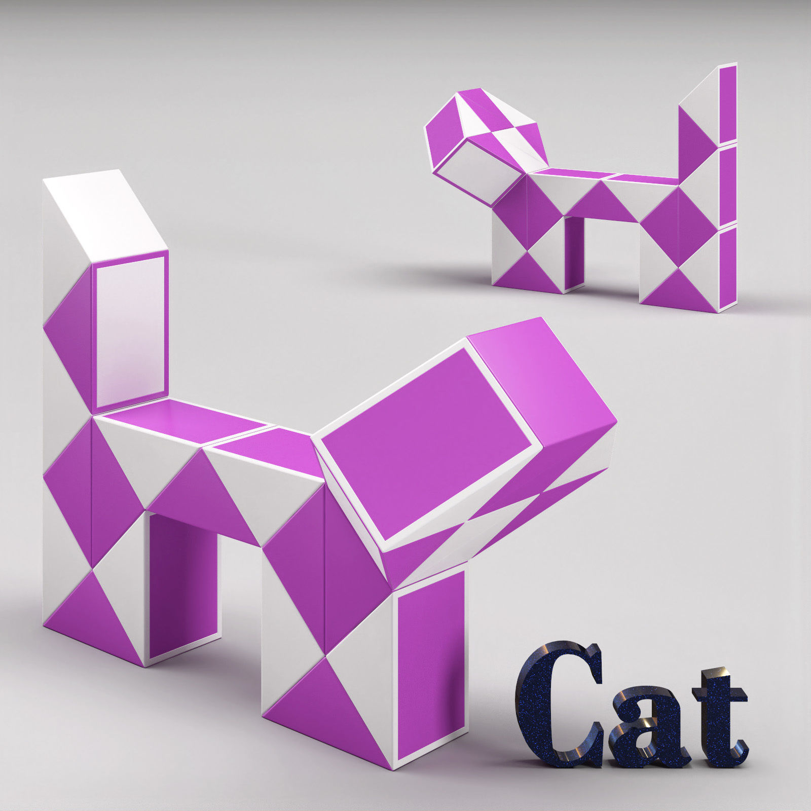 Snake puzzle collection free 3D model | CGTrader