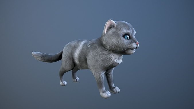 3D model Animated cat VR / AR / low-poly rigged animated | CGTrader