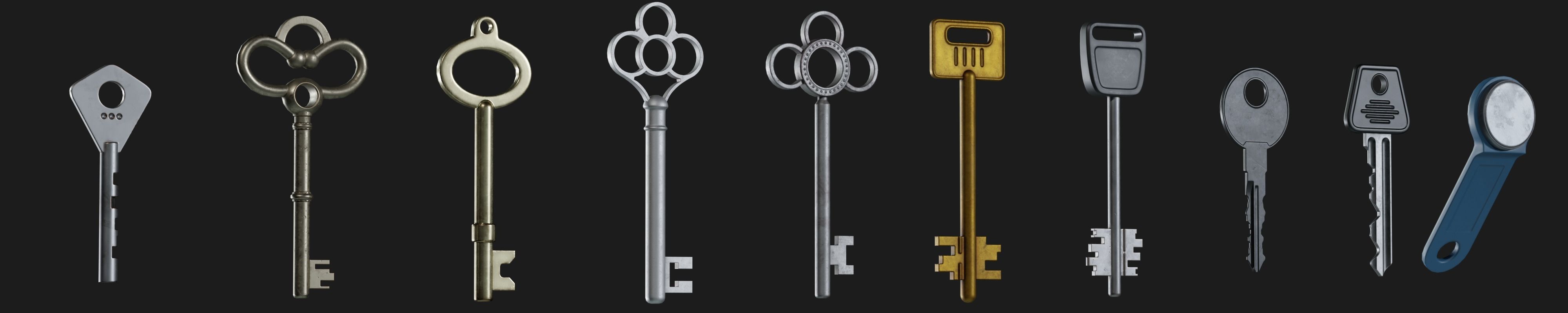 3D model Low poly keys VR / AR / low-poly | CGTrader