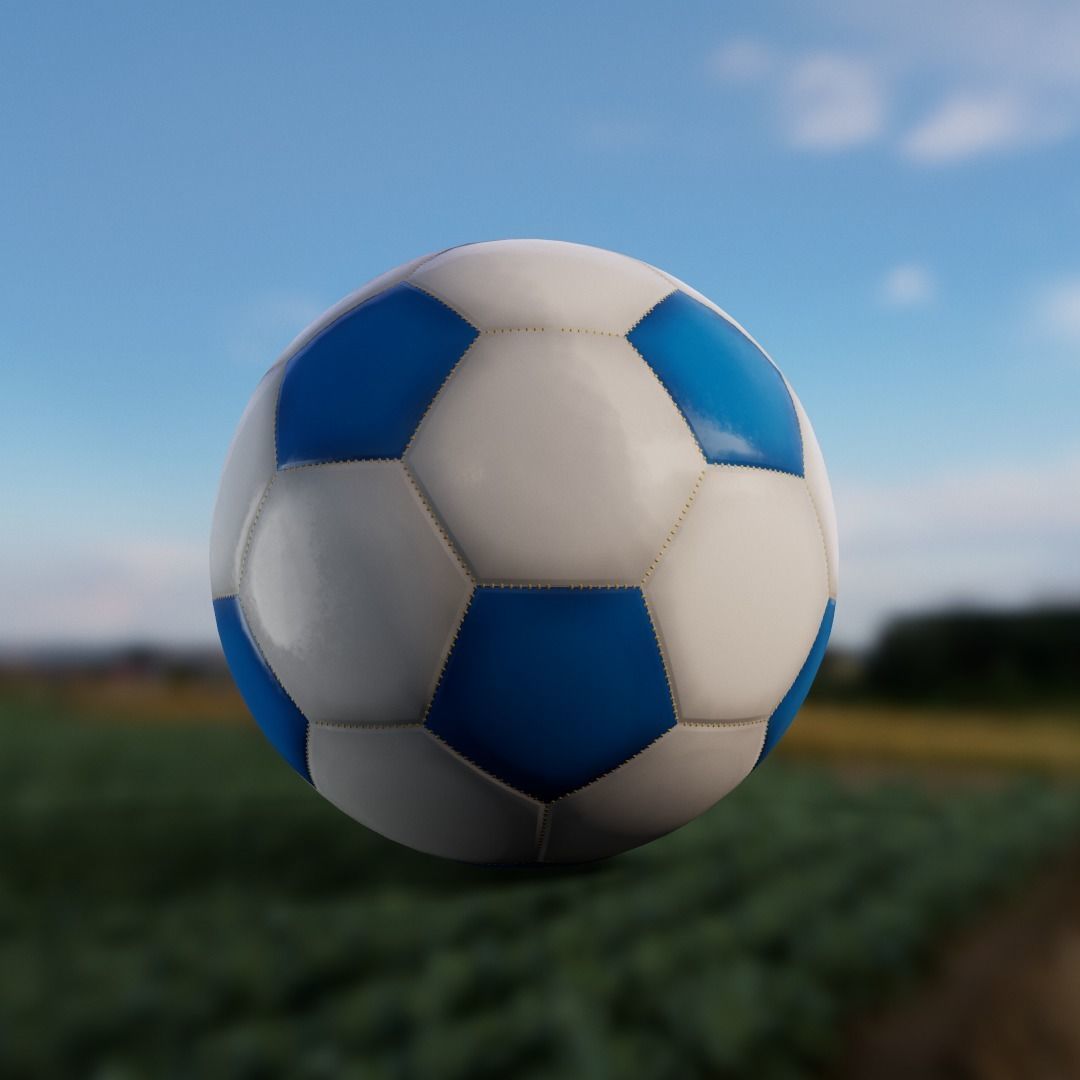 3D model Realistic Soccer Ball Low Poly Game Ready Model VR / AR / low ...