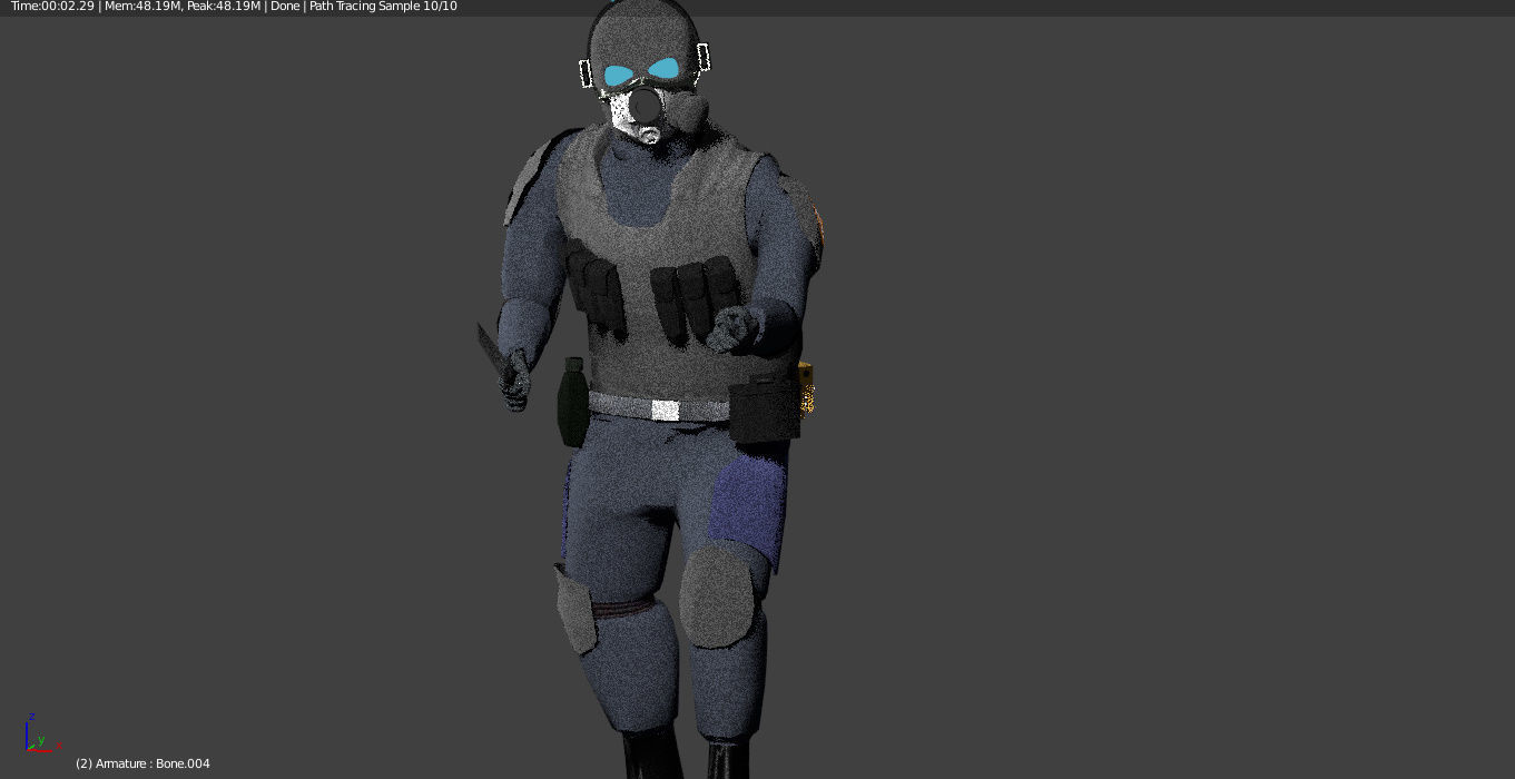 3D model Sci-fi heavy gunner soldier VR / AR / low-poly | CGTrader