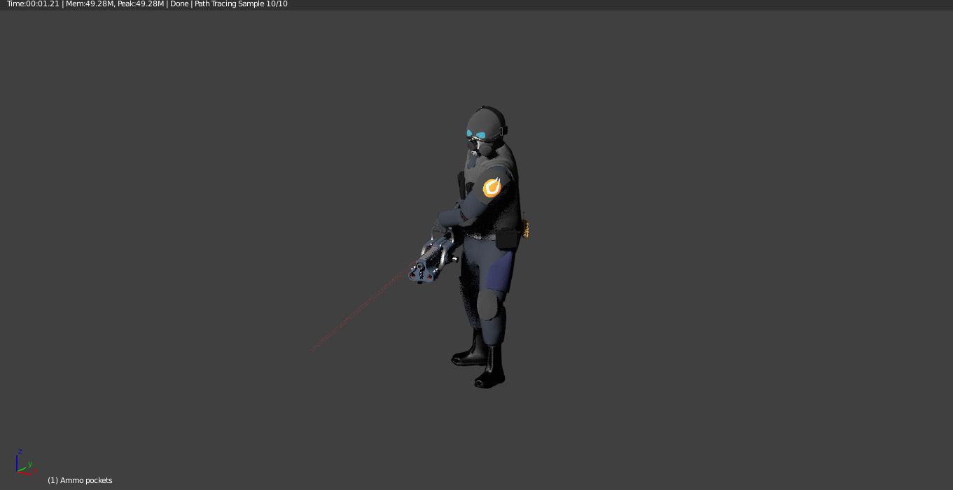 3D model Sci-fi heavy gunner soldier VR / AR / low-poly | CGTrader