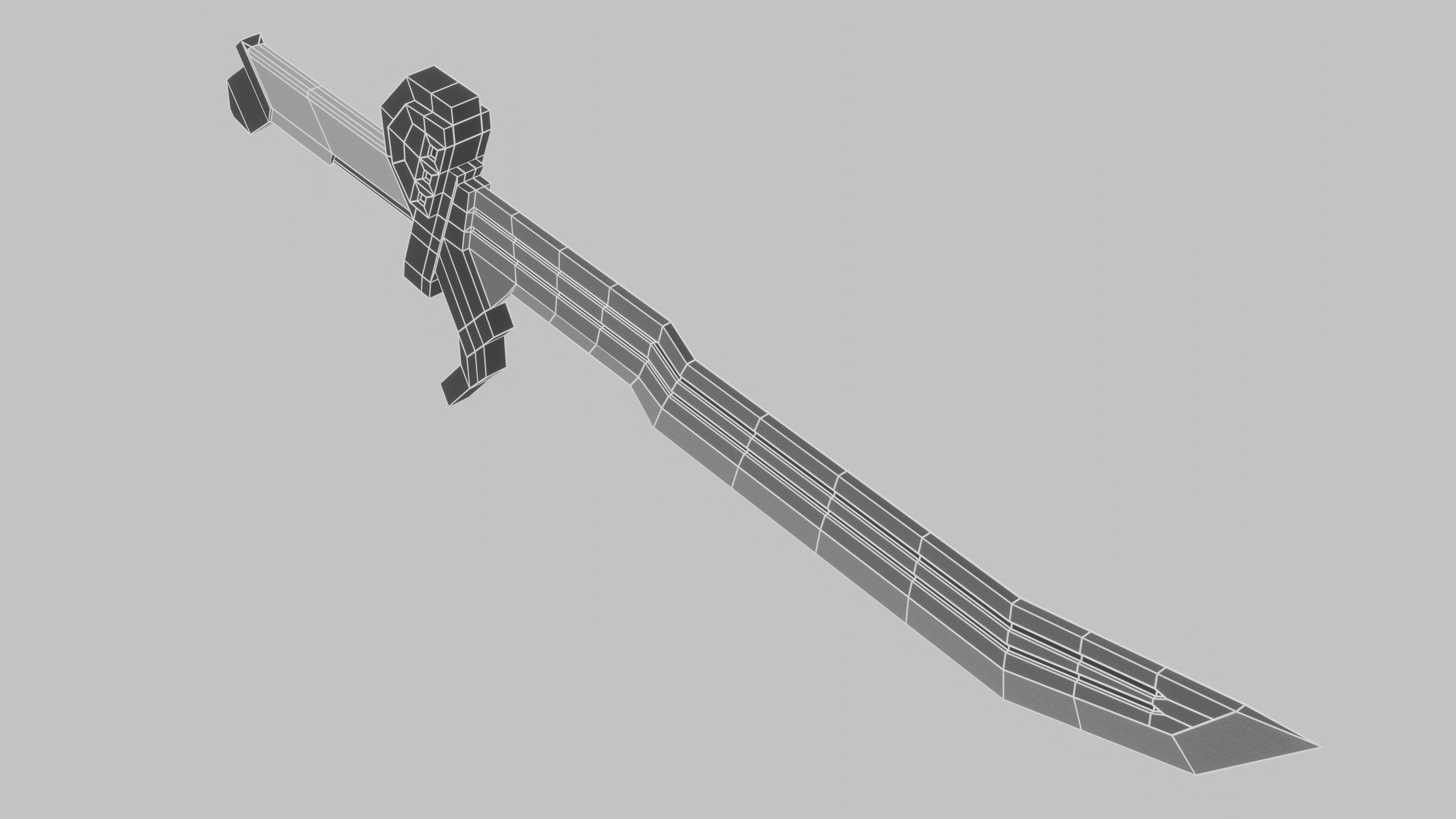 3D model Sci-fi sword with neon lighting blade VR / AR / low-poly ...