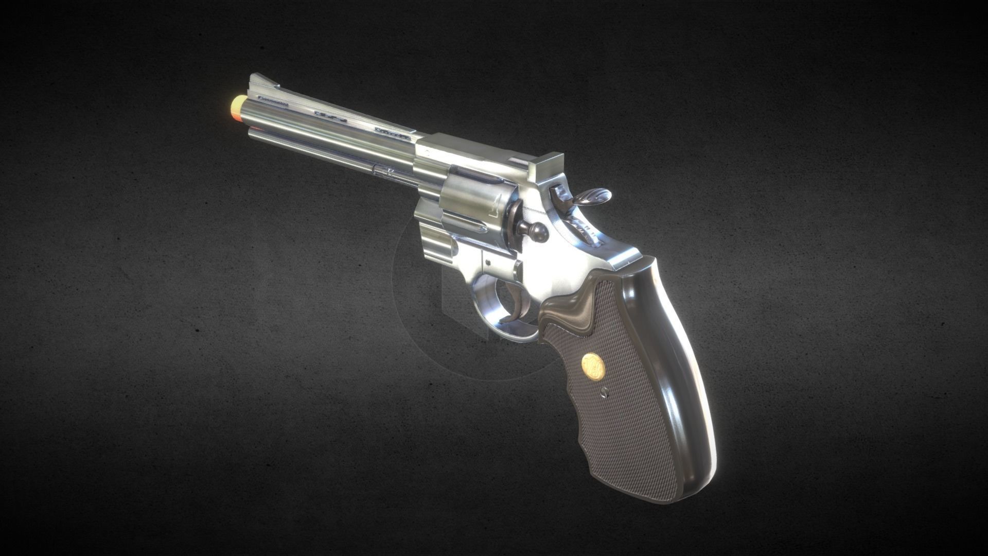 3D model Magnum 357 Revolver Gun Weapon 3D PBR Game Ready Low Poly VR ...