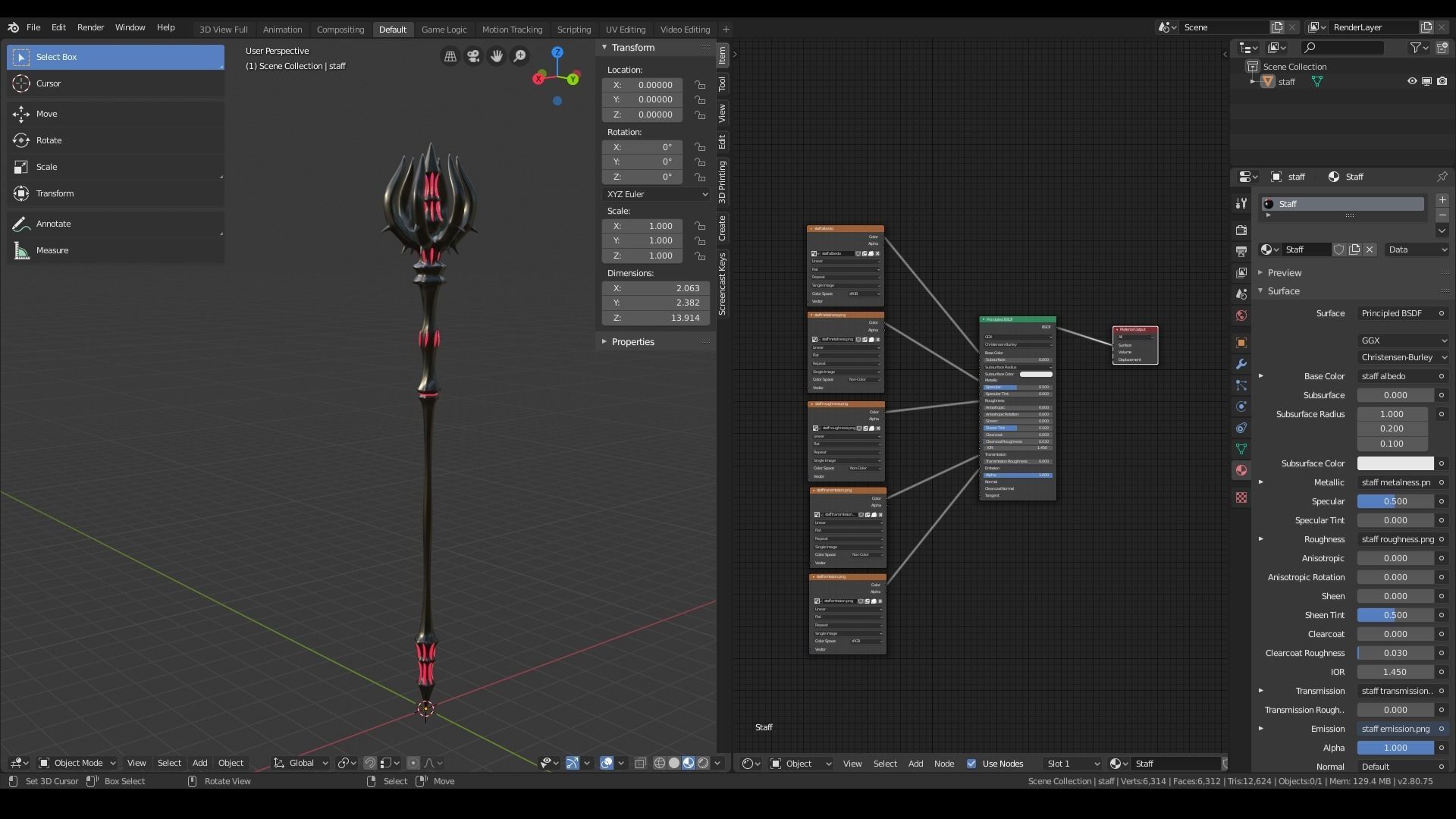 3D model Magic Staff and Artifact VR / AR / low-poly | CGTrader
