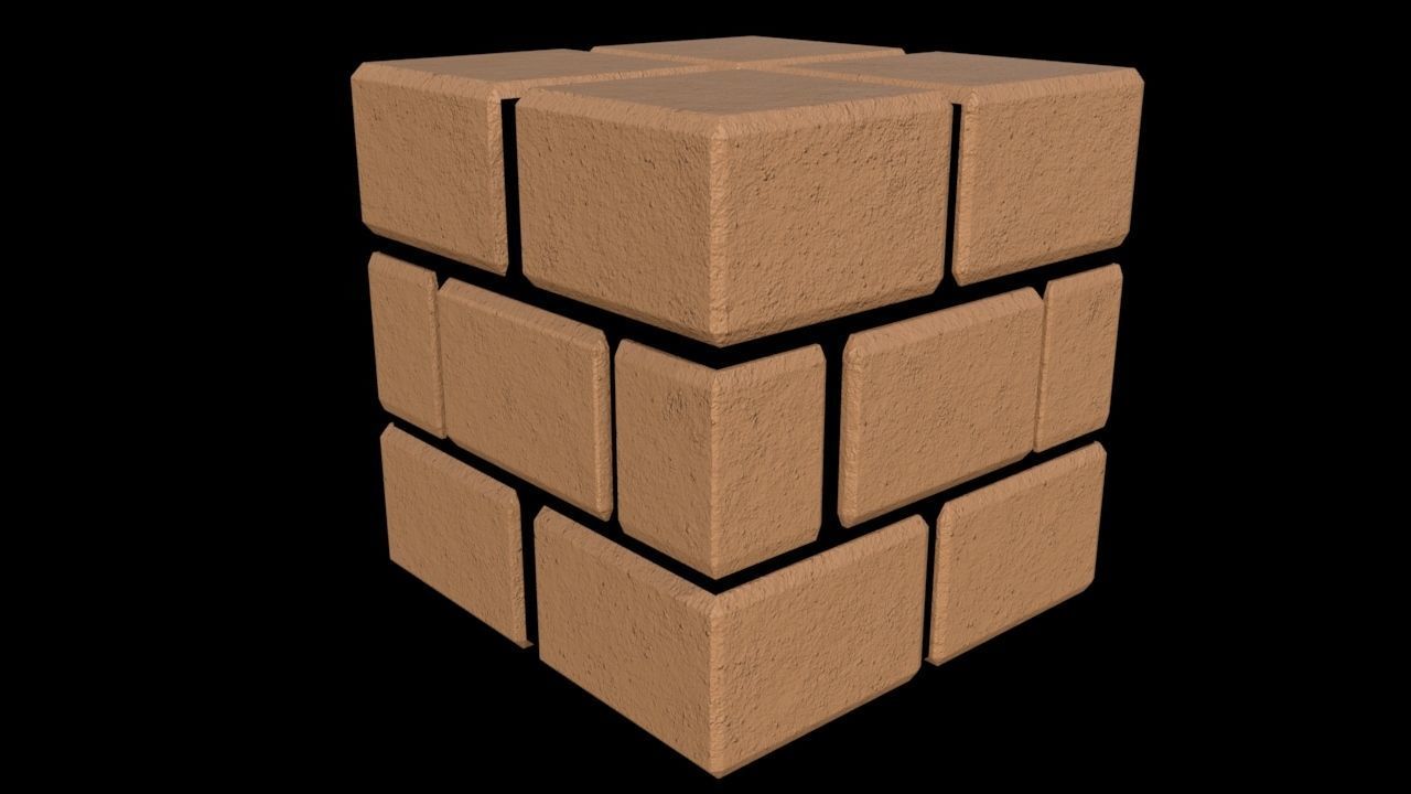 3D model Mario brick box break | CGTrader