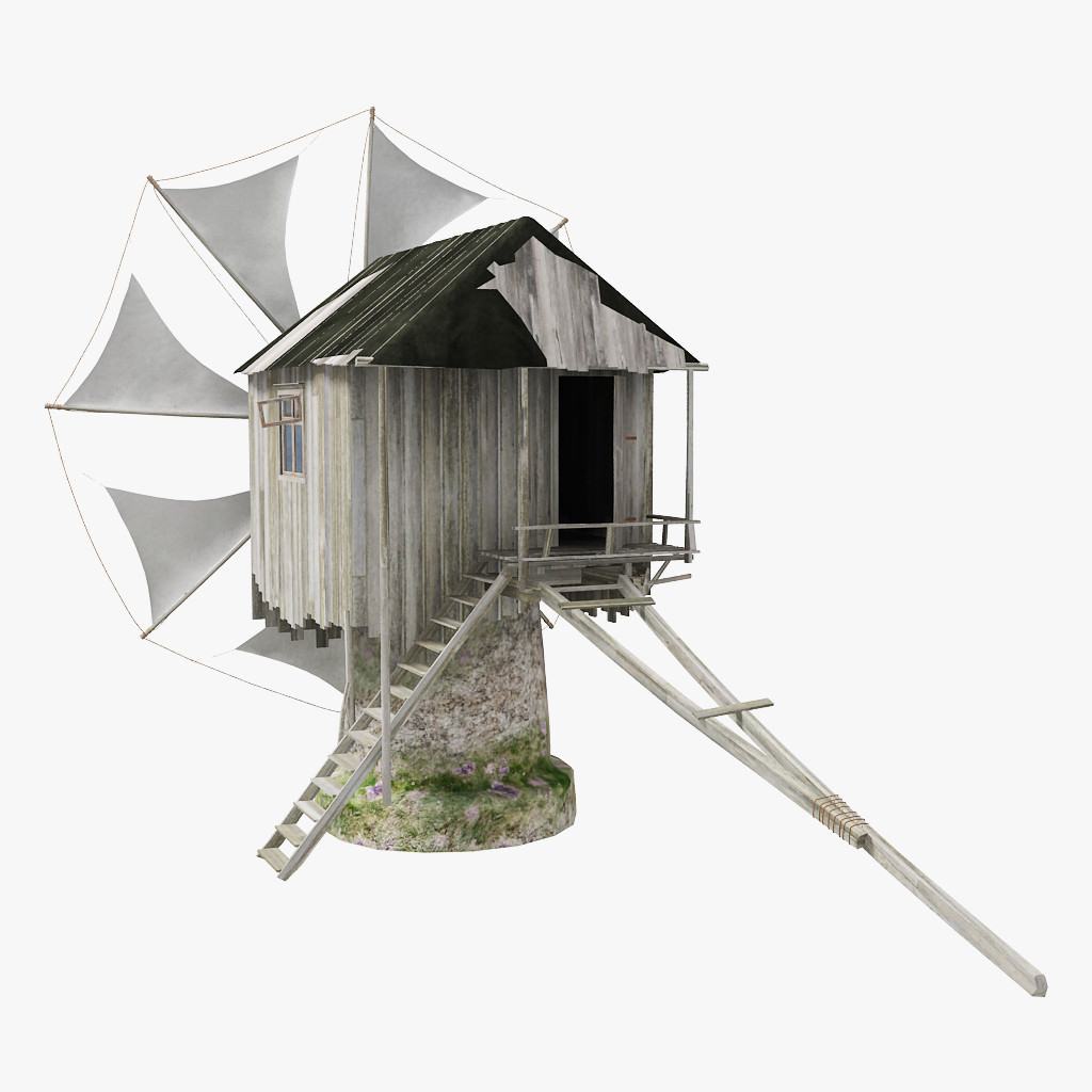 Windmill old 3D model | CGTrader