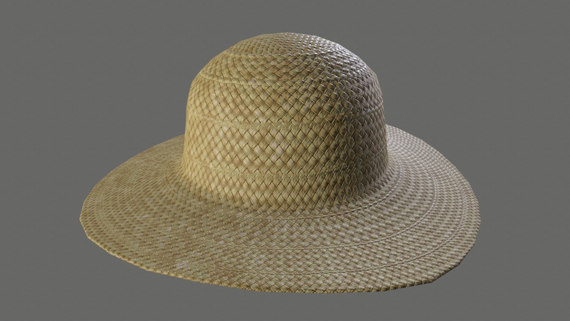 3D model Straw Hat VR / AR / low-poly | CGTrader