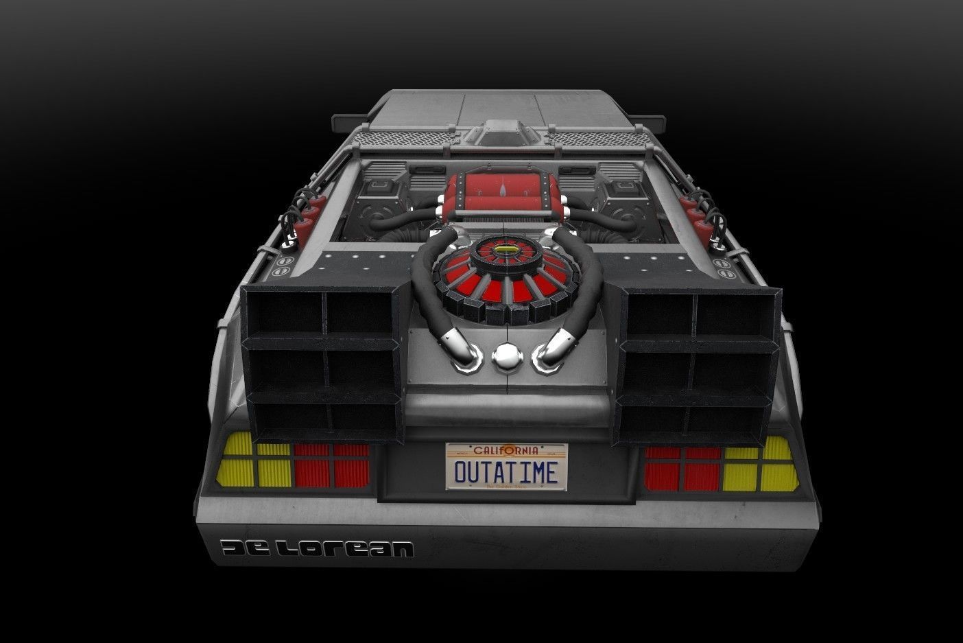3D model delorean VR / AR / low-poly | CGTrader
