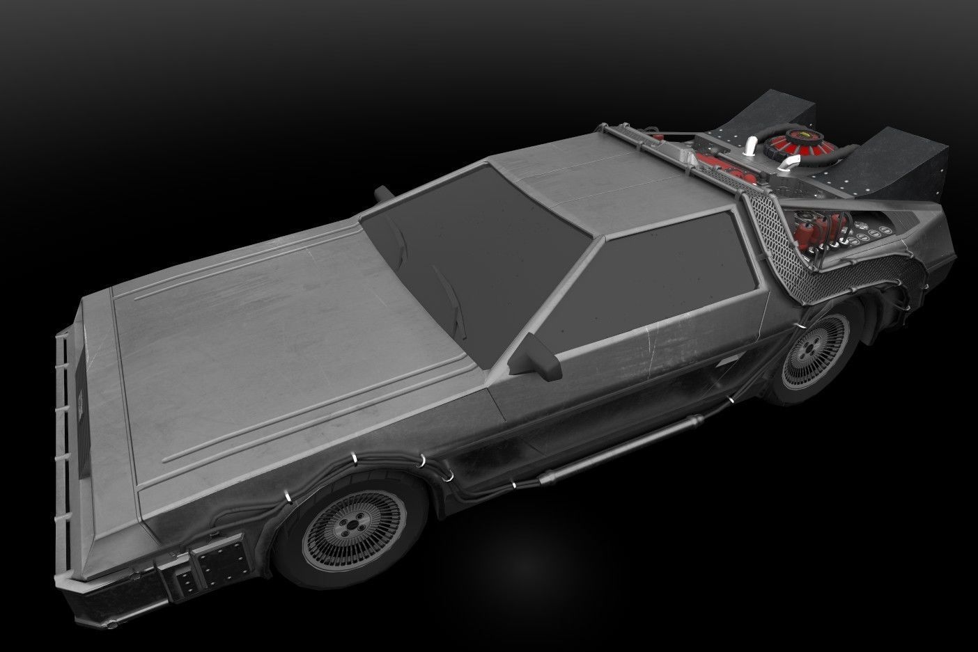 3D model delorean VR / AR / low-poly | CGTrader