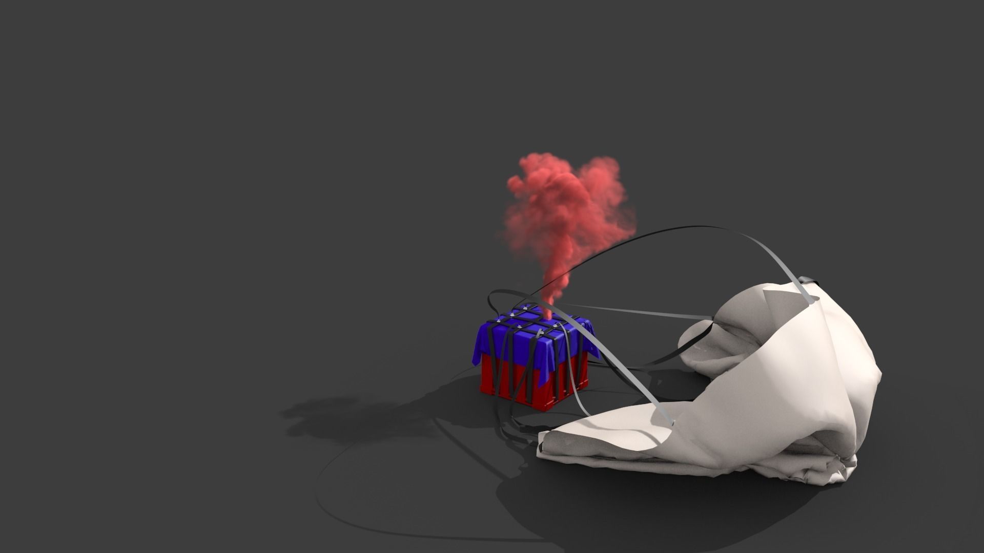 PUBG Air Drop Animated with Parachute 3D model animated | CGTrader