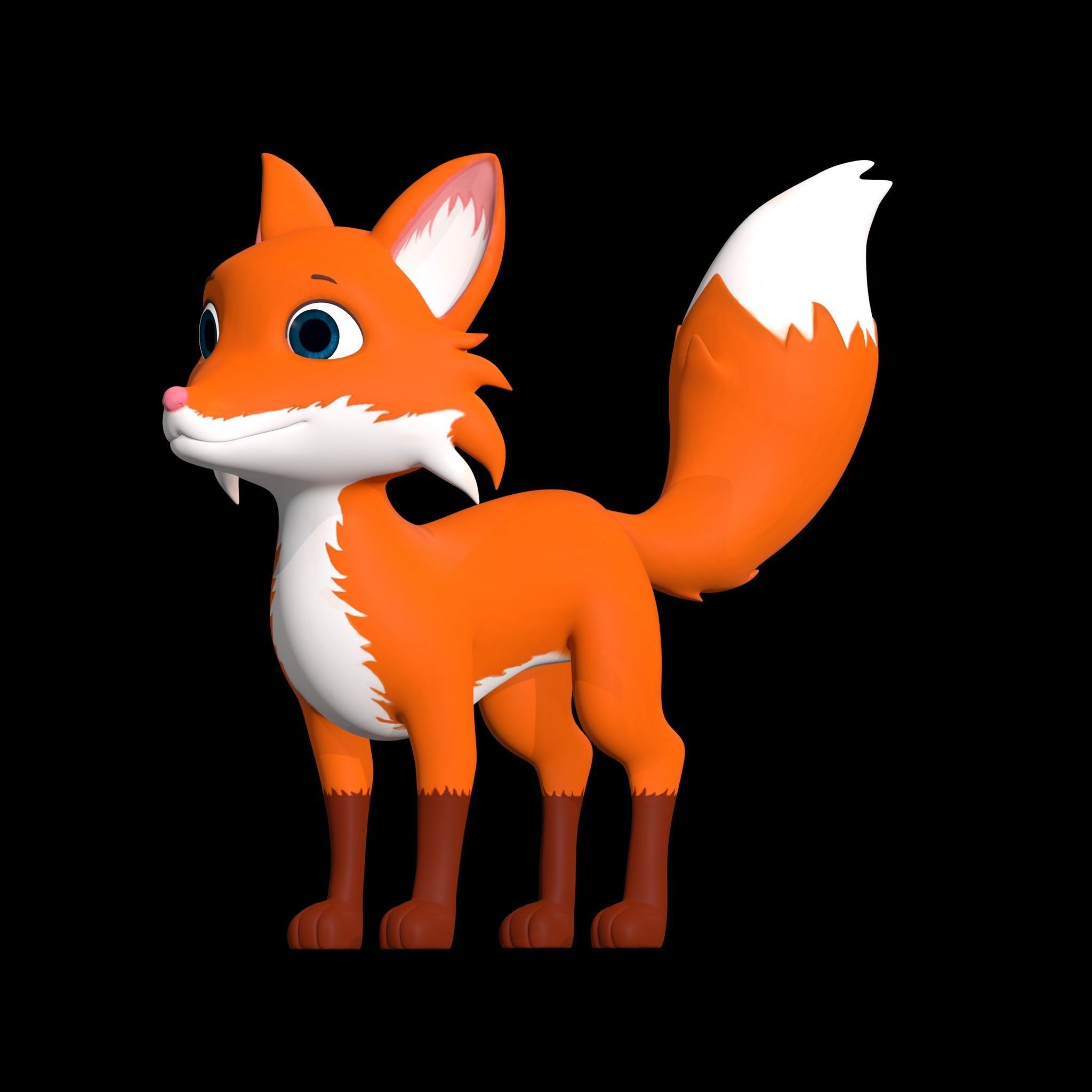 3D model Cartoon Fox VR / AR / low-poly | CGTrader