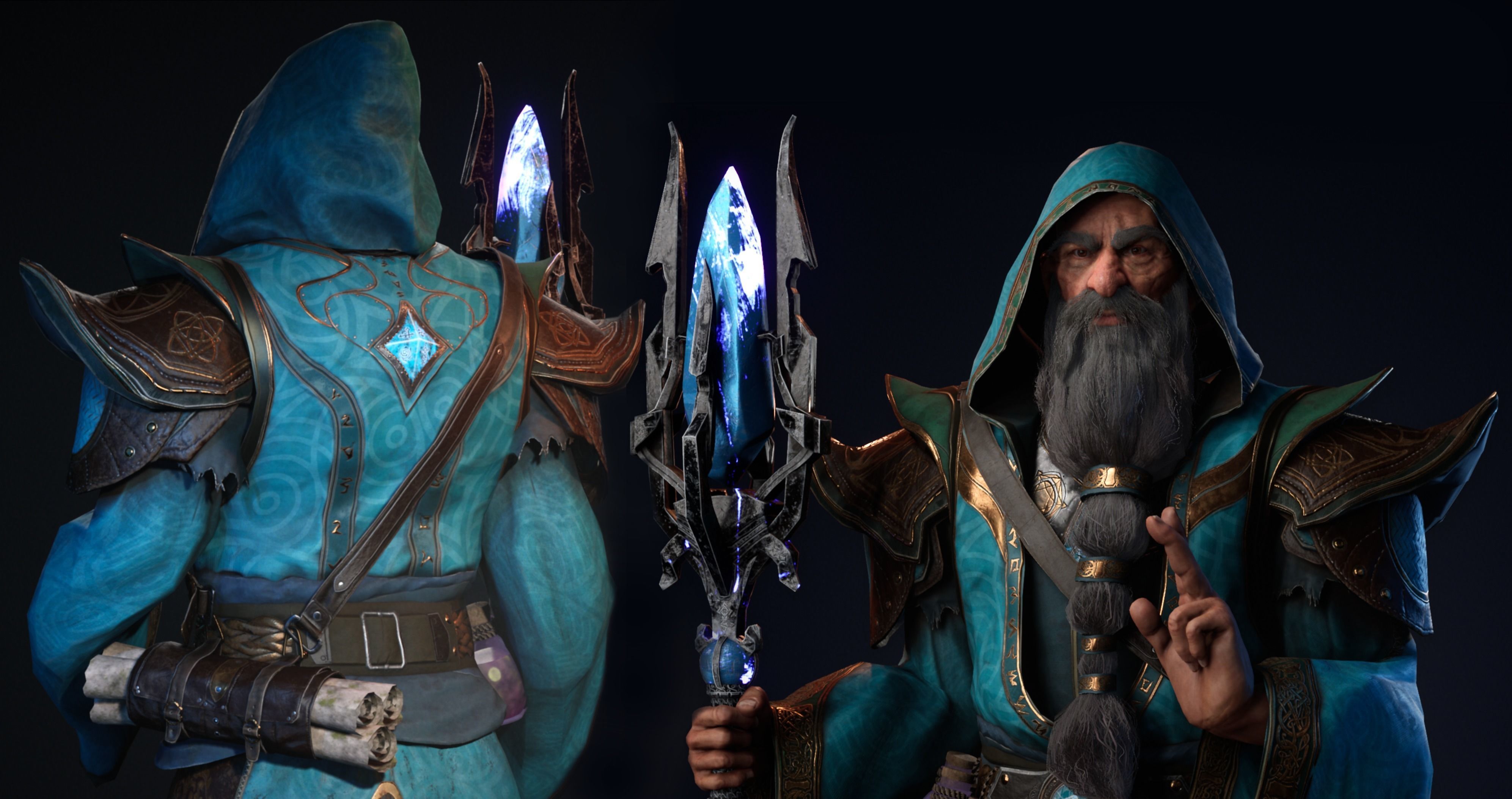 3D model Wizard VR / AR / low-poly rigged animated | CGTrader