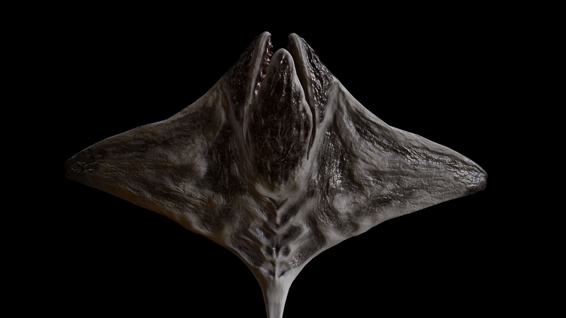3D model Flesh Eater - Flying Stingray Monster VR / AR / low-poly ...