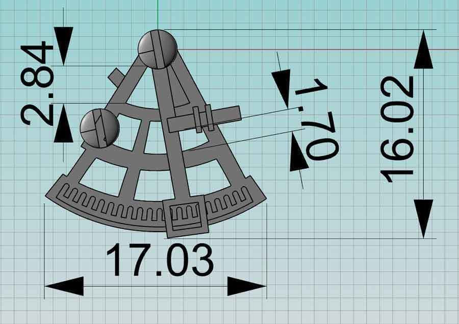 Sextant Device Icon 3D model 3D printable | CGTrader