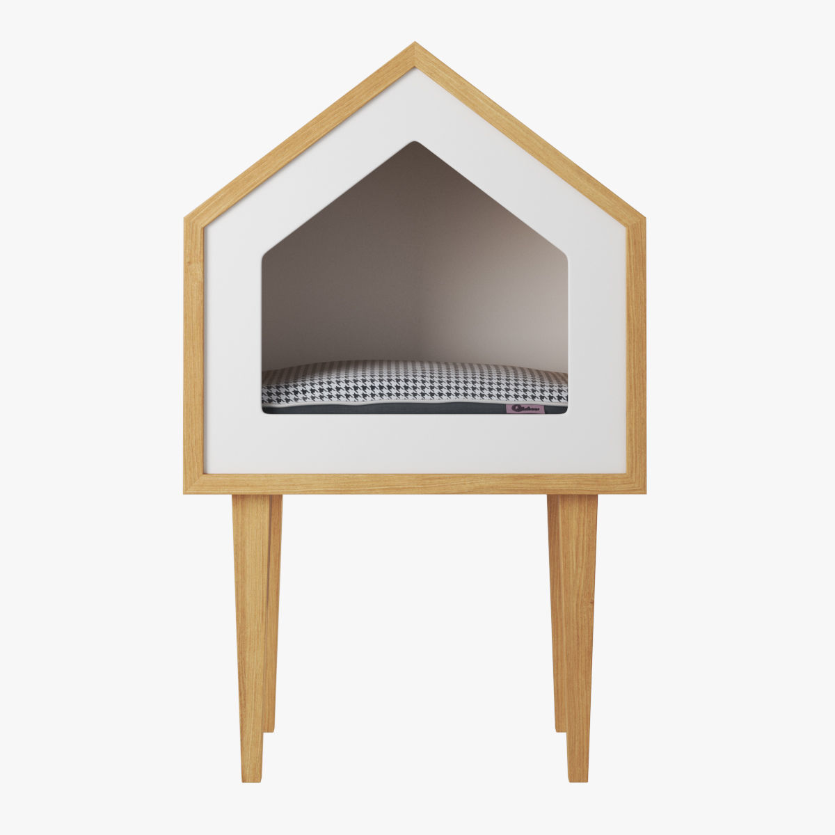 Oak wood cat house 3D model | CGTrader