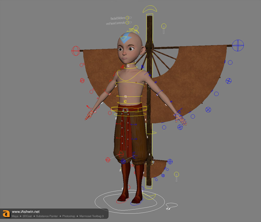 3D model Aang Rig VR / AR / low-poly rigged | CGTrader