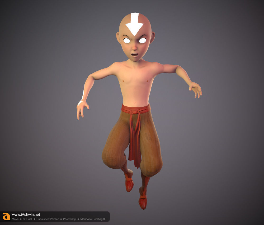 3D model Aang Rig VR / AR / low-poly rigged | CGTrader