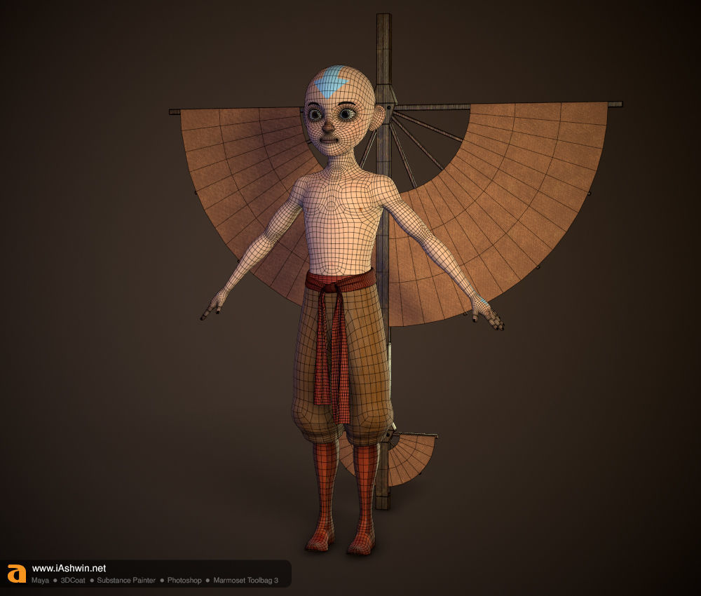 3D model Aang Rig VR / AR / low-poly rigged | CGTrader