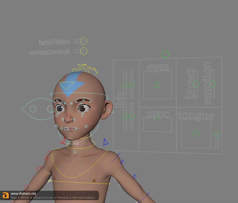 3D model Aang Rig VR / AR / low-poly rigged | CGTrader
