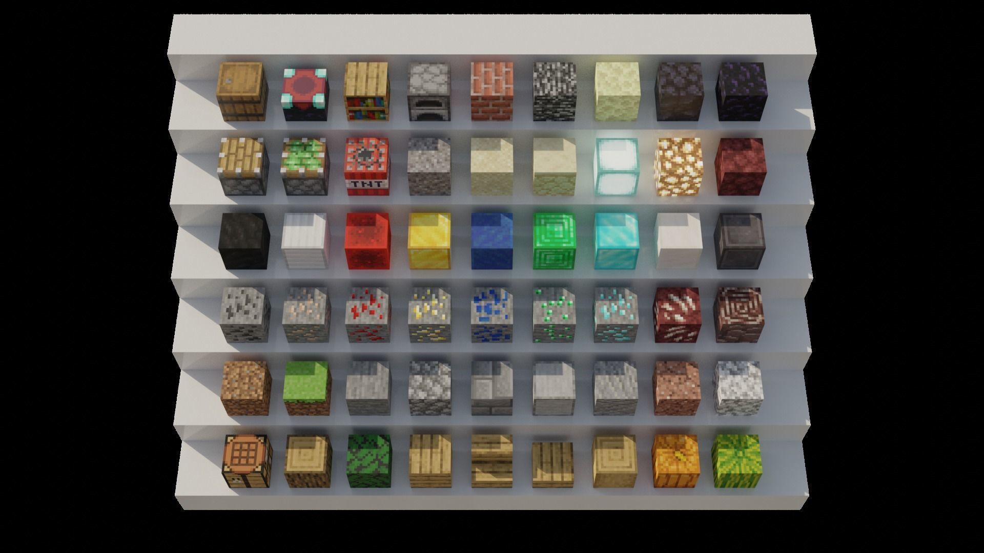 3D model 52 Minecraft Blocks VR / AR / low-poly | CGTrader