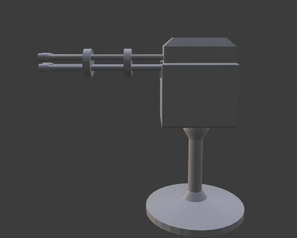 Turret - Low Poly Game Asset free VR / AR / low-poly 3D model | CGTrader