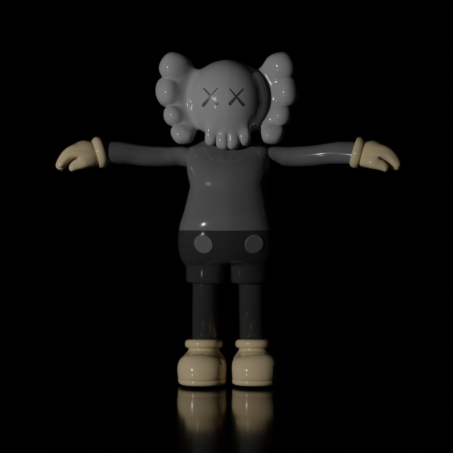 KAWS Companion - Kaws Figure 3D Model - Basic Colorway 3D model rigged ...