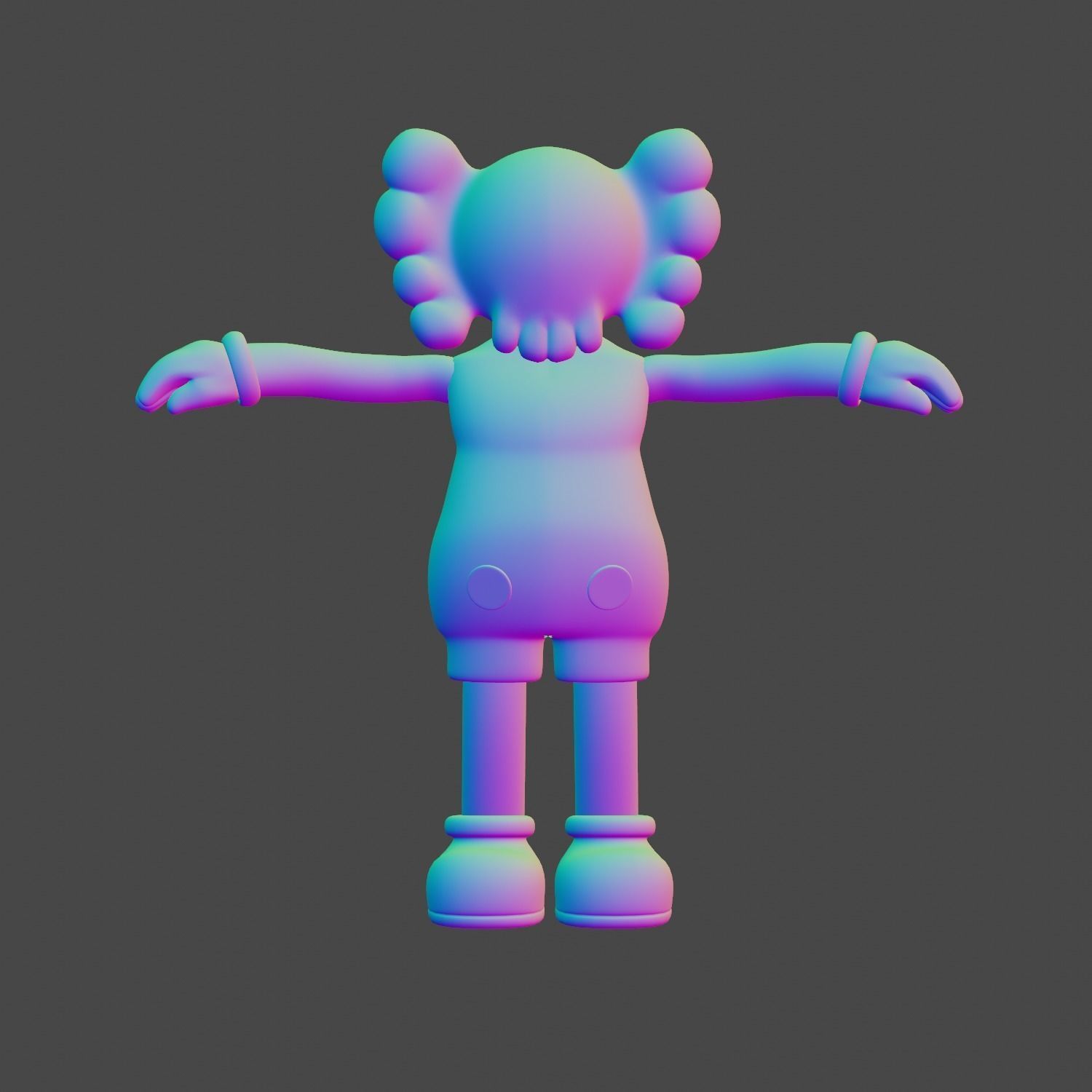 KAWS Companion - Kaws Figure 3D Model - Basic Colorway 3D model rigged ...