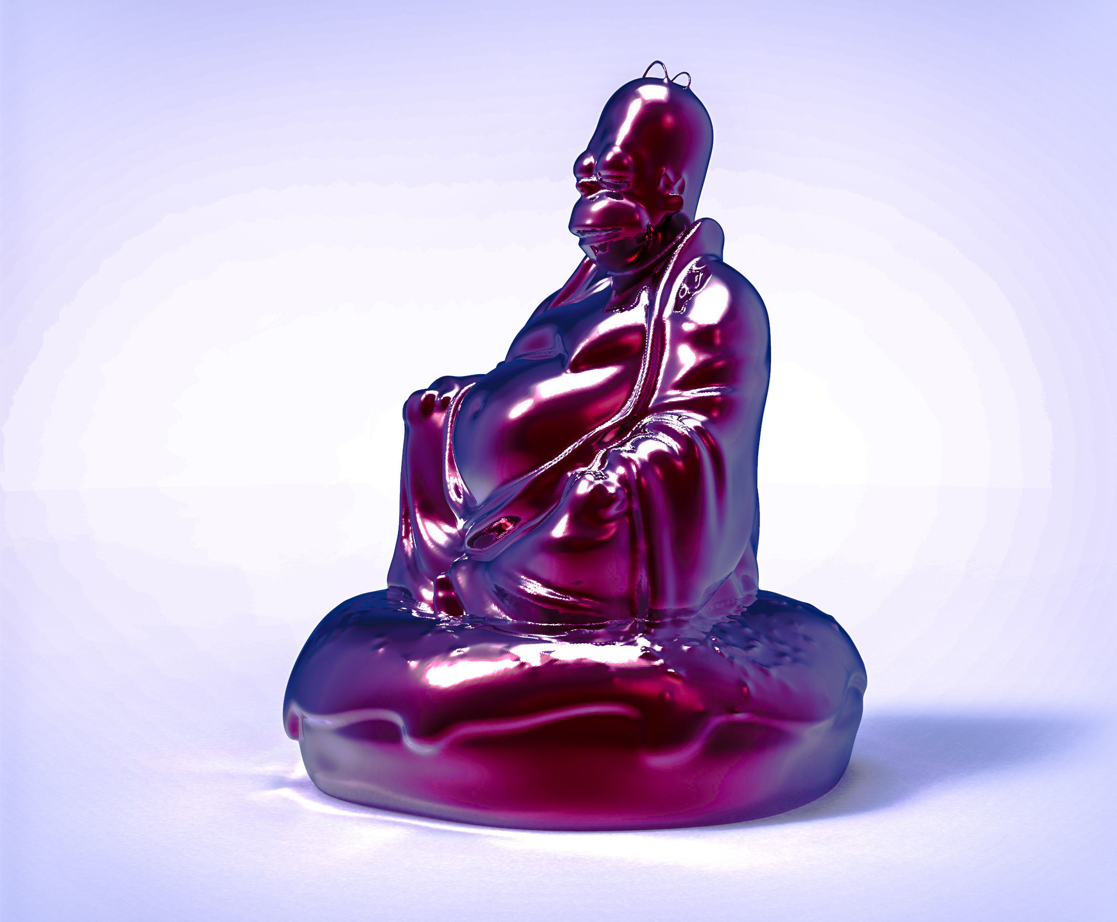 Buddha Homer free 3D model 3D printable | CGTrader