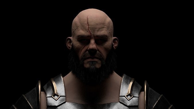 3D model Hector man in armor holding sword VR / AR / low-poly | CGTrader