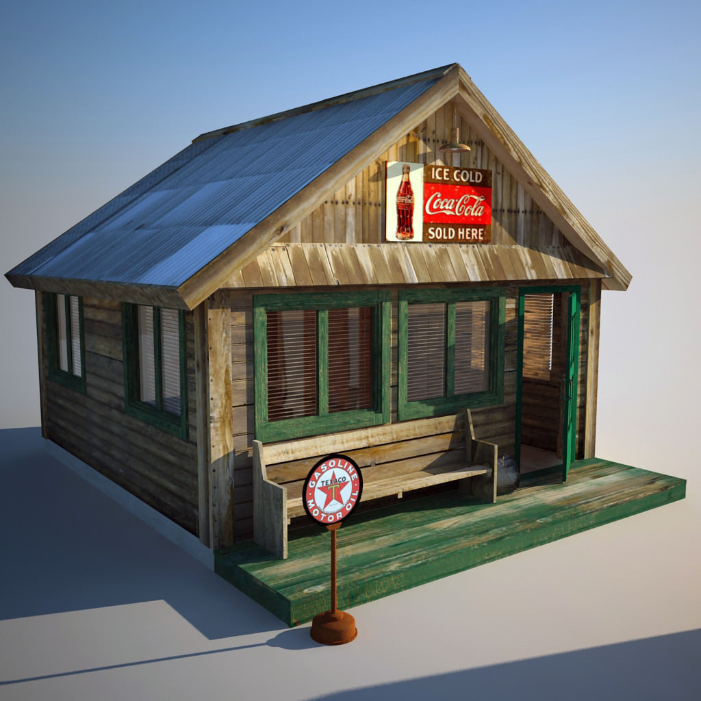 Gas station parts 3D Model OBJ C4D MTL | CGTrader.com