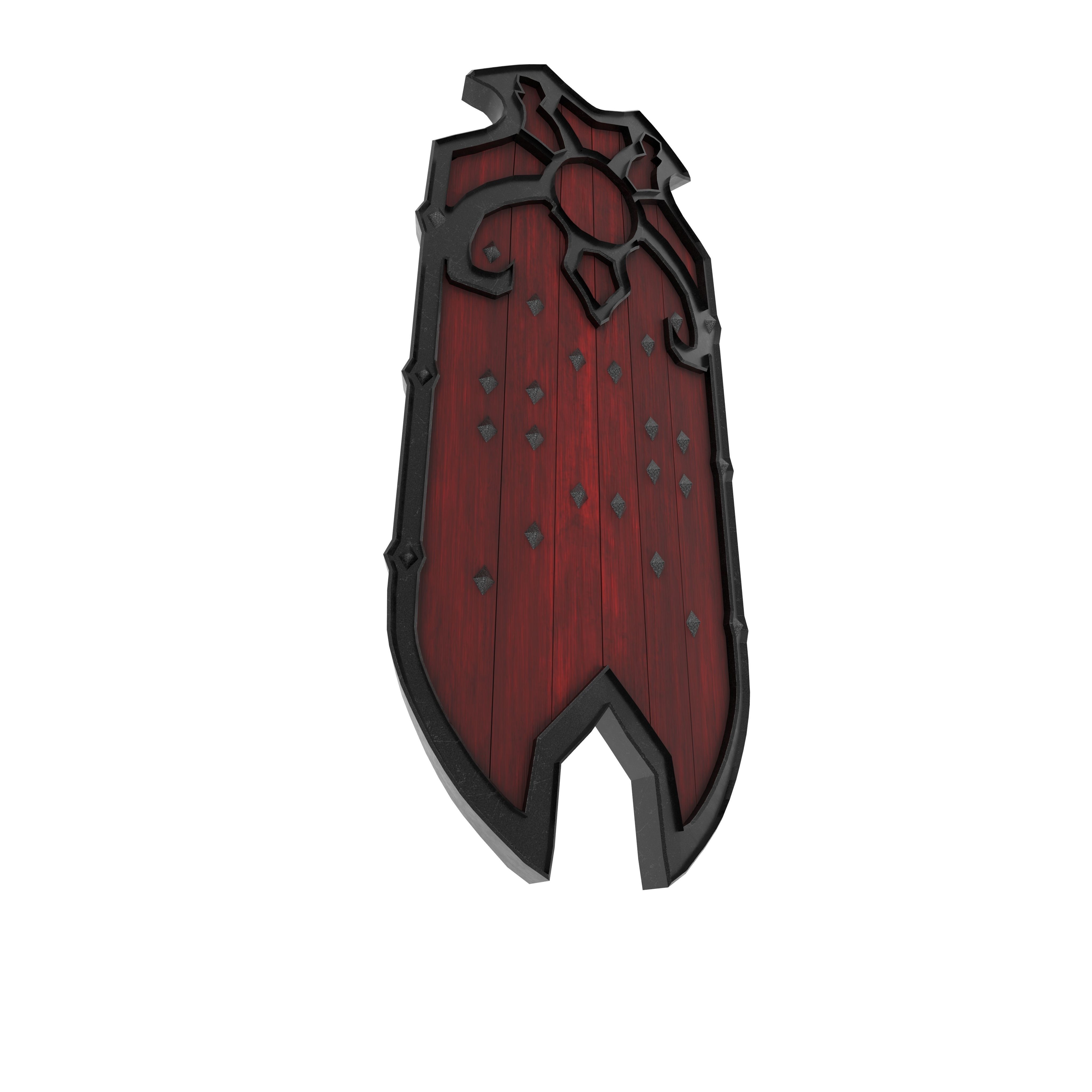 3D necromancer Curved Simple Shield | CGTrader