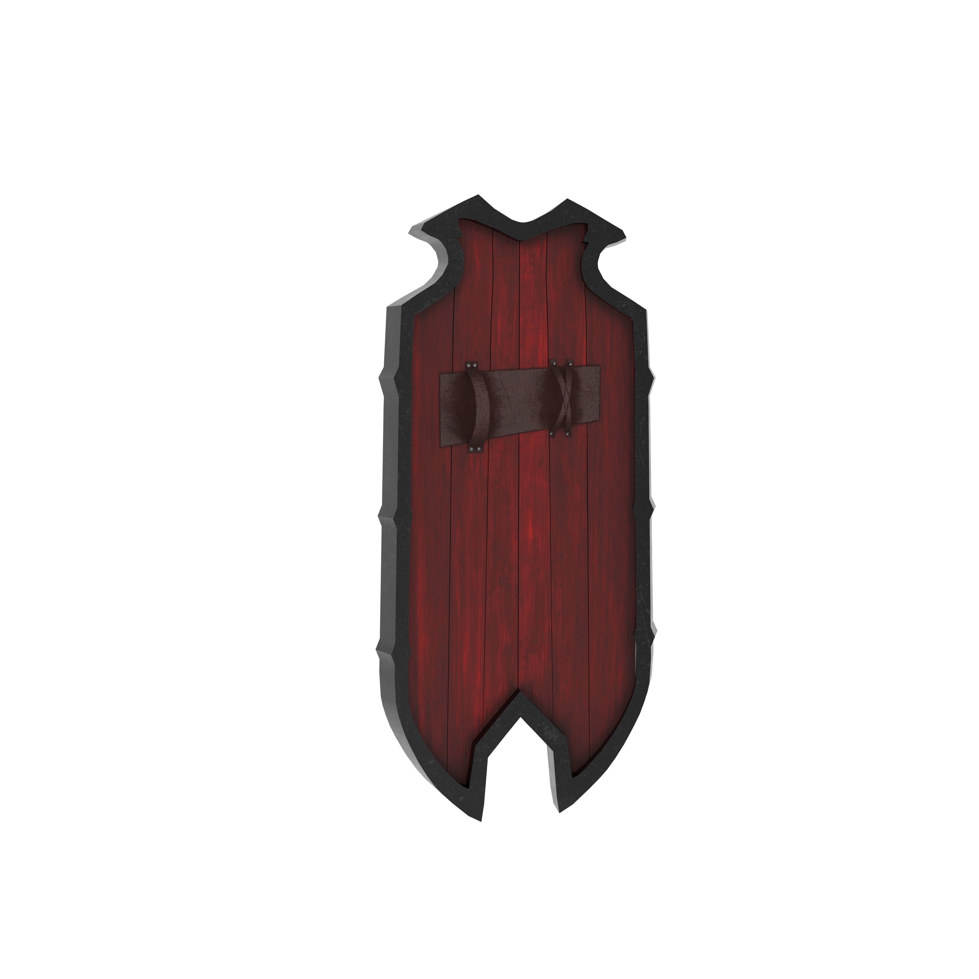Curved Simple Shield 3D model | CGTrader