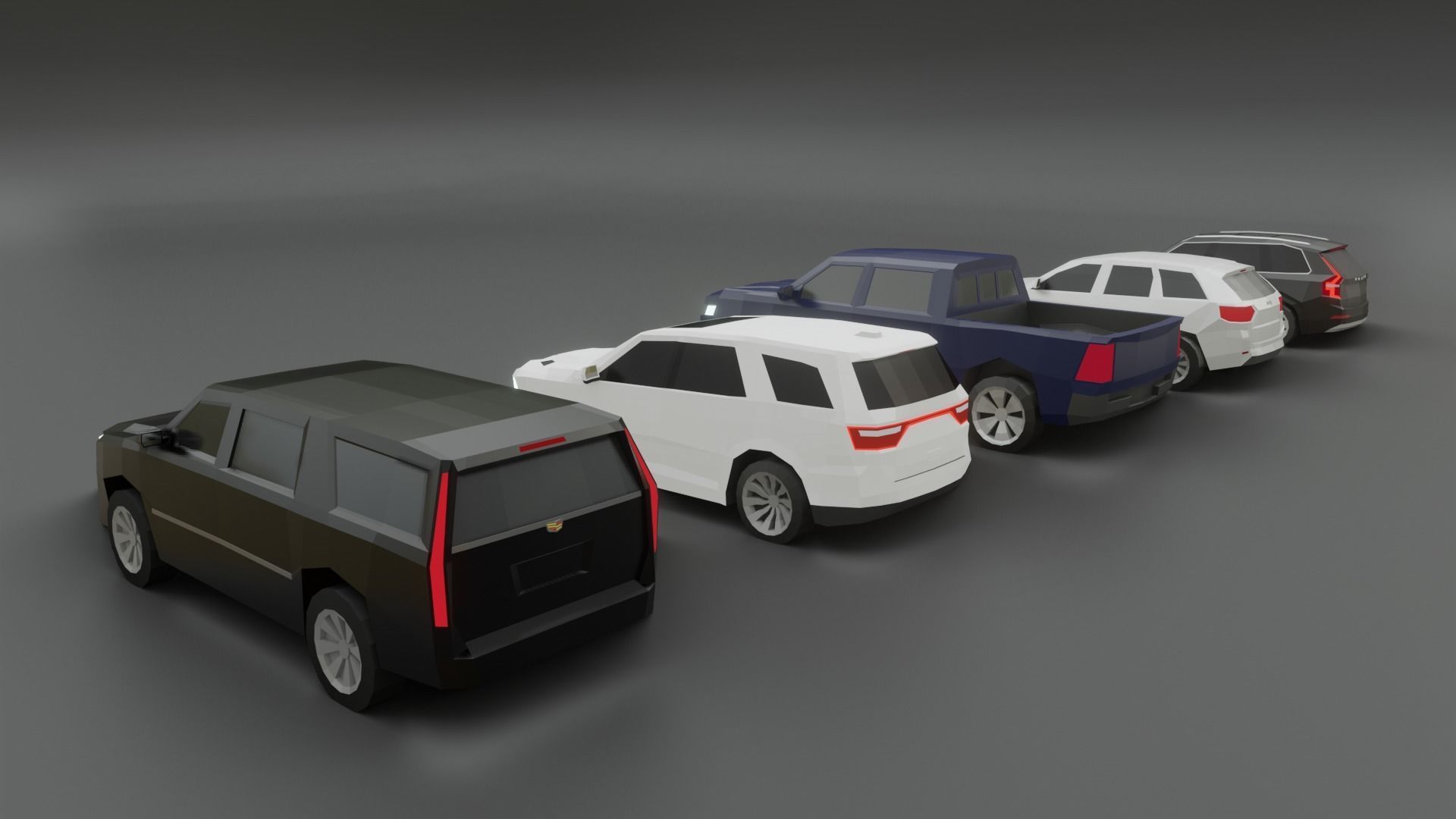 3D model SUV low-poly pack 3D models VR / AR / low-poly | CGTrader