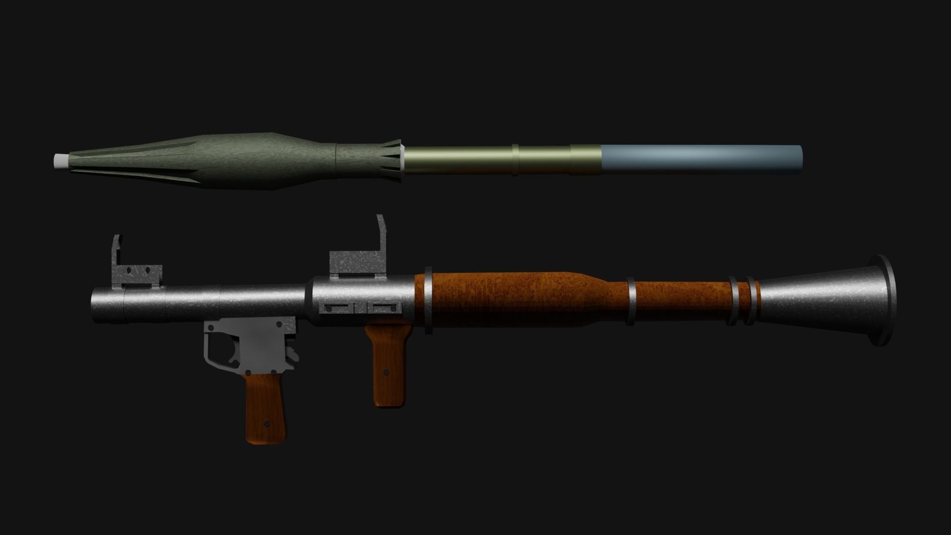 3D model Rocket Propelled Grenade Low Ploy VR / AR / low-poly | CGTrader