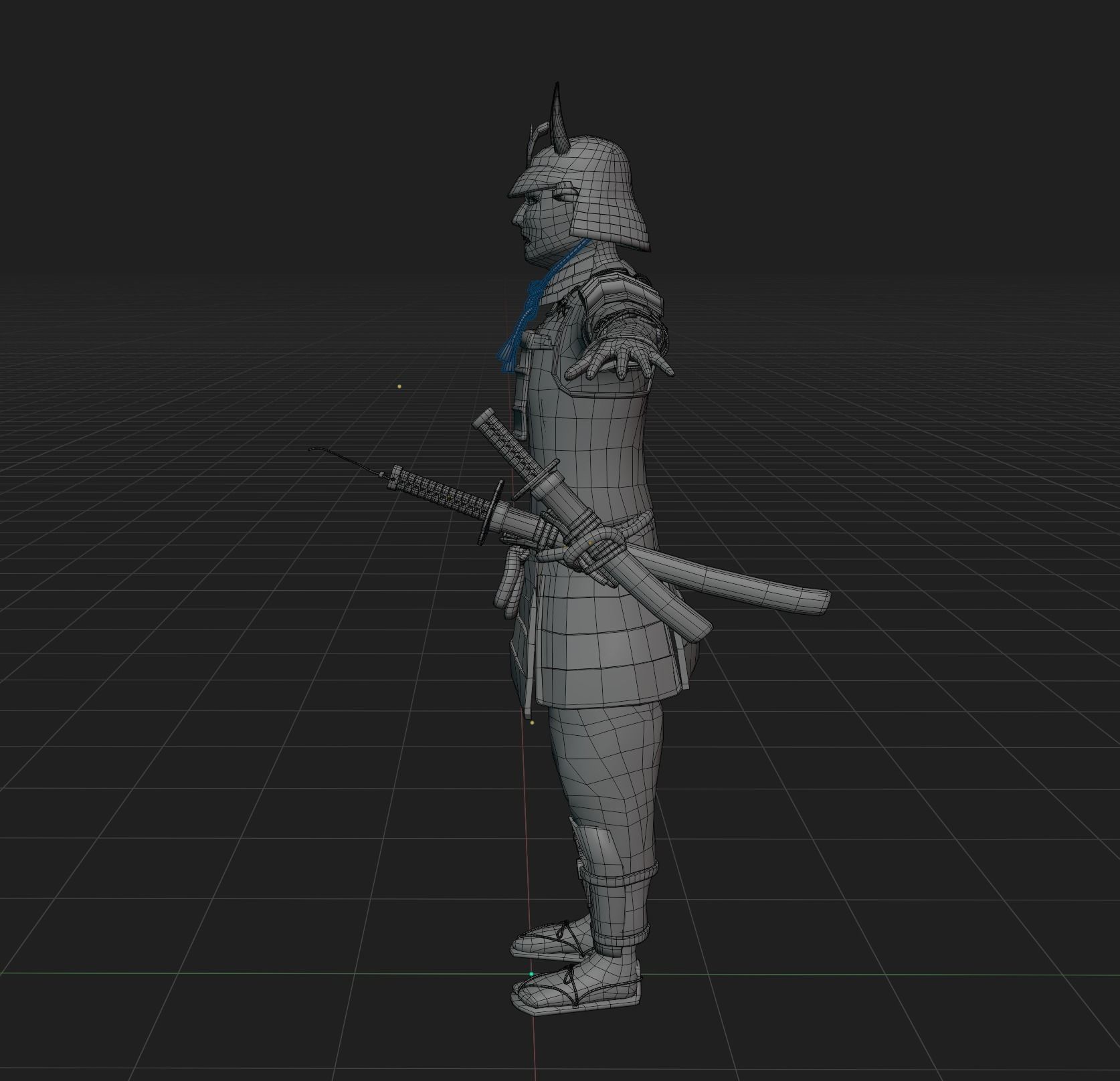 Samurai free VR / AR / low-poly 3D model animated rigged | CGTrader