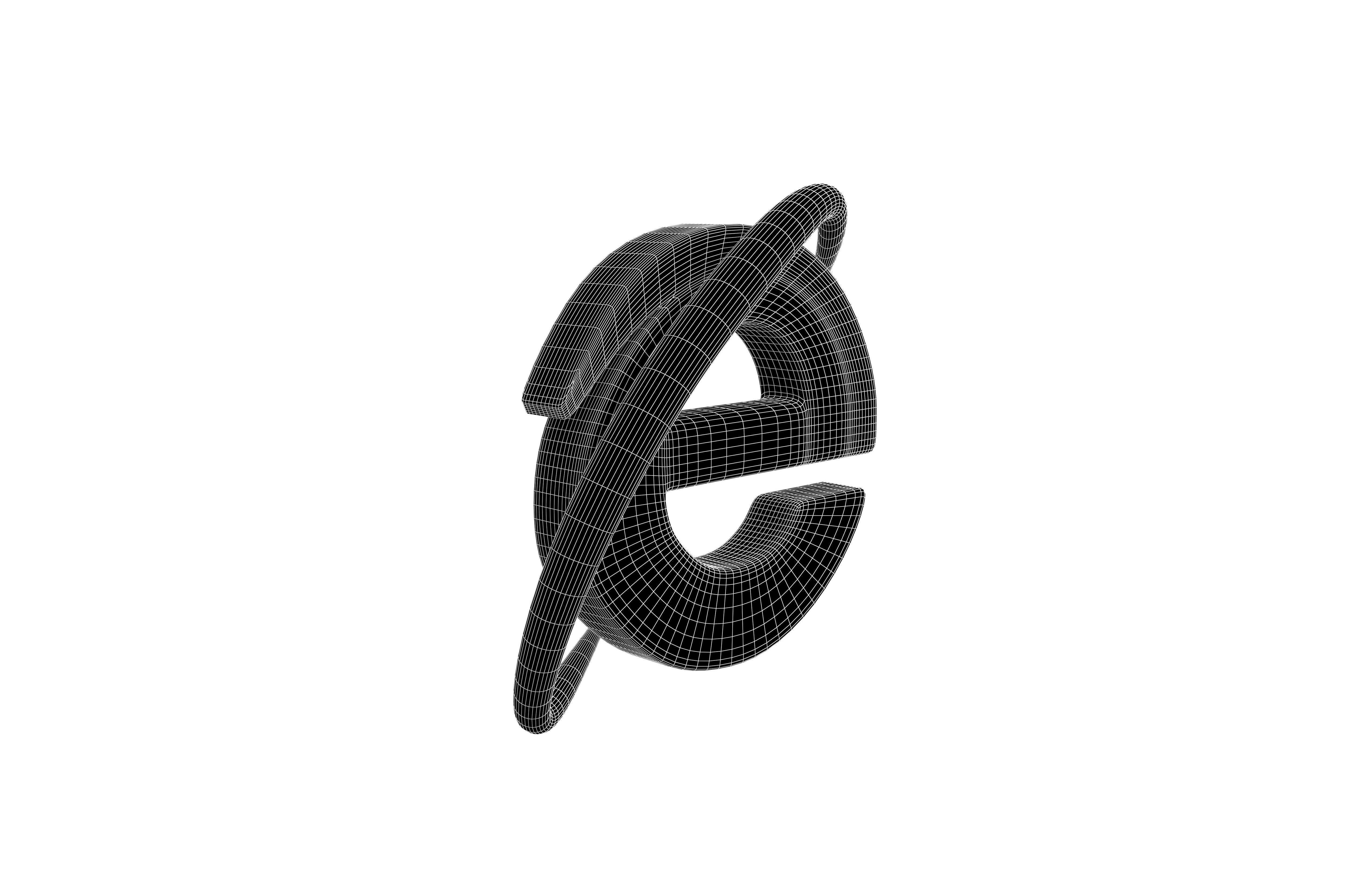 Internet Explorer Logo v1 008 free VR / AR / low-poly 3D model | CGTrader