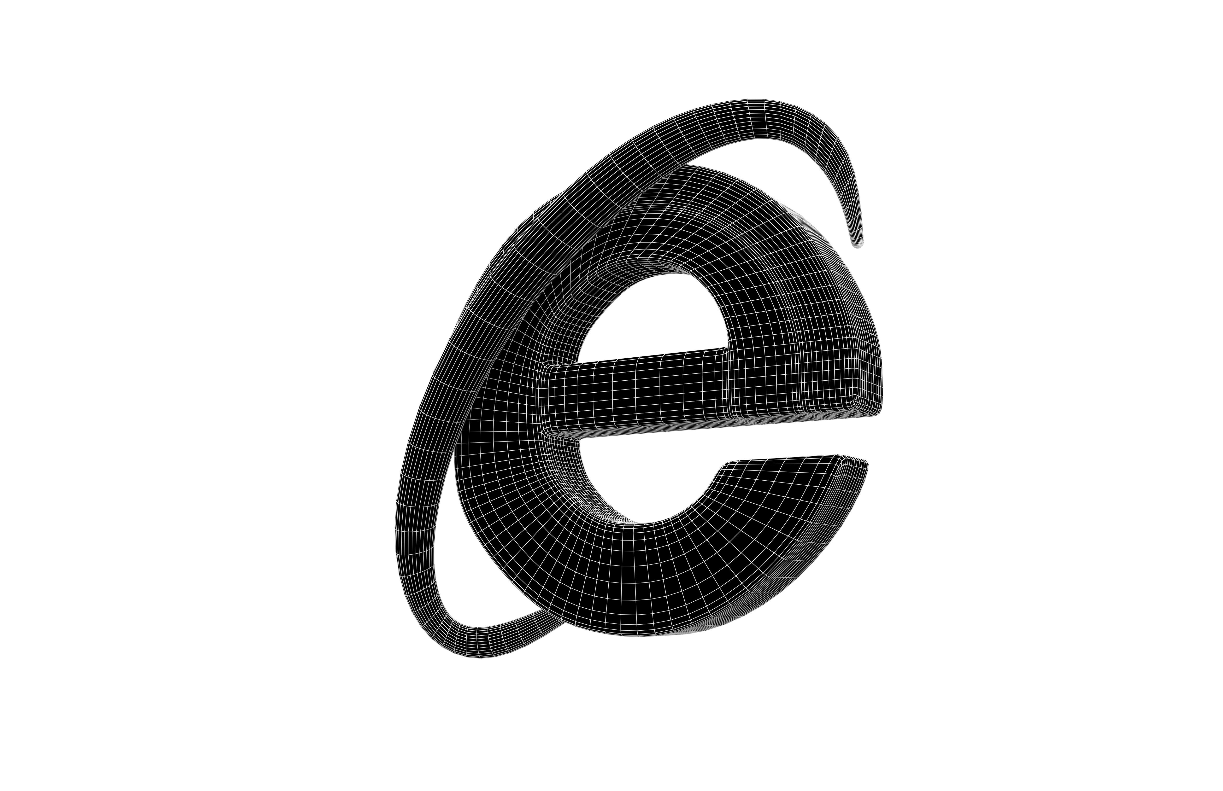 Internet Explorer Logo v1 008 free VR / AR / low-poly 3D model | CGTrader