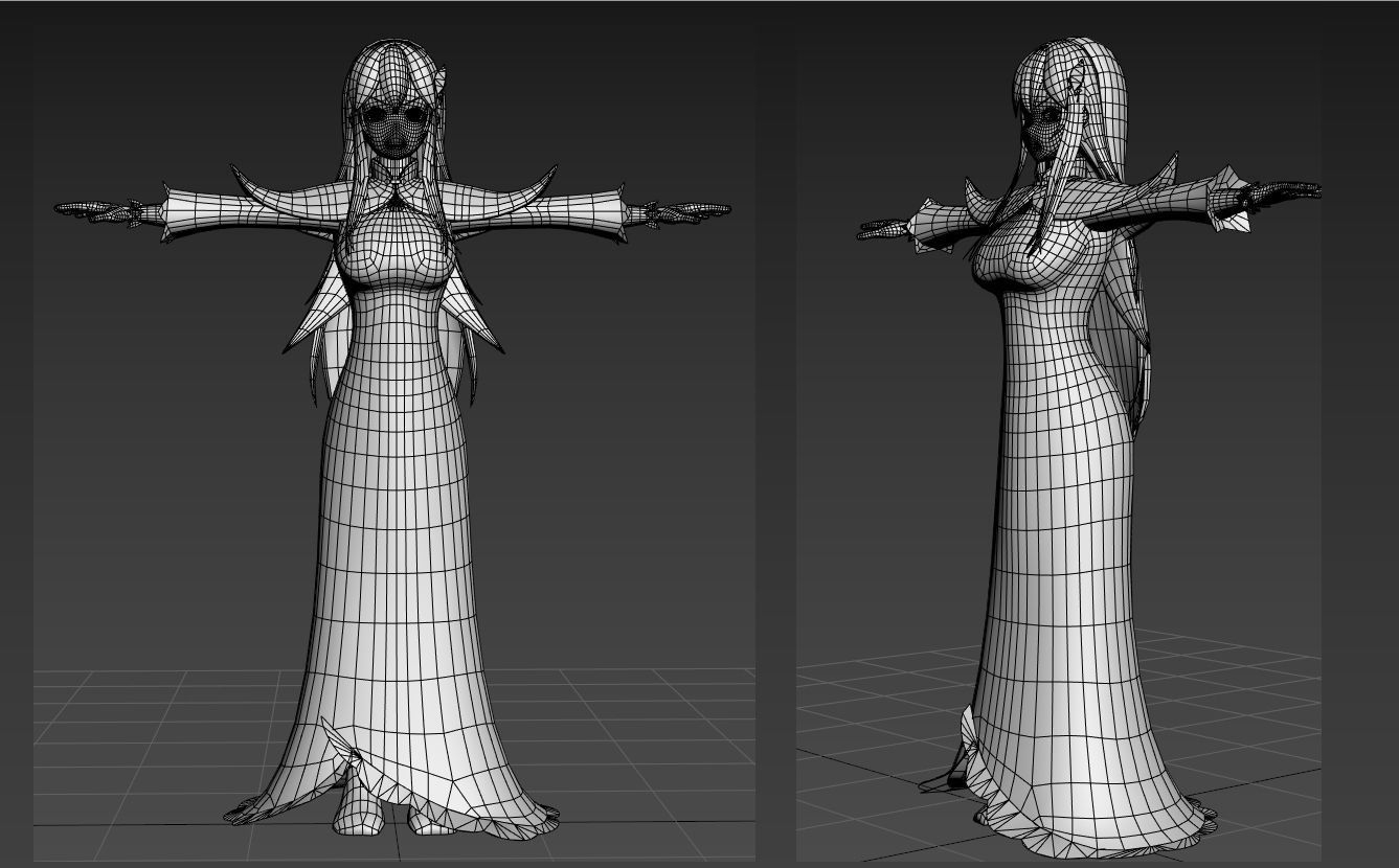 Echidna Re Zero VRChat 3D model rigged | CGTrader